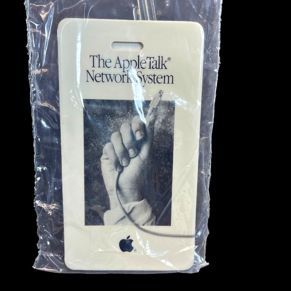 Apple | Office | Vintage Apple Computer Luggage Briefcase Tag Appletalk ...